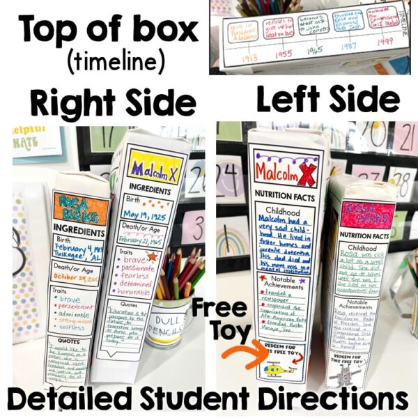 Black History Month Research Project Using Cereal Boxes 3rd 4th Grade ...